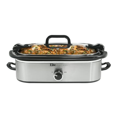 Elite Gourmet 3.5Qt. Casserole Slow Cooker with Locking Lid MST-5240SS ...
