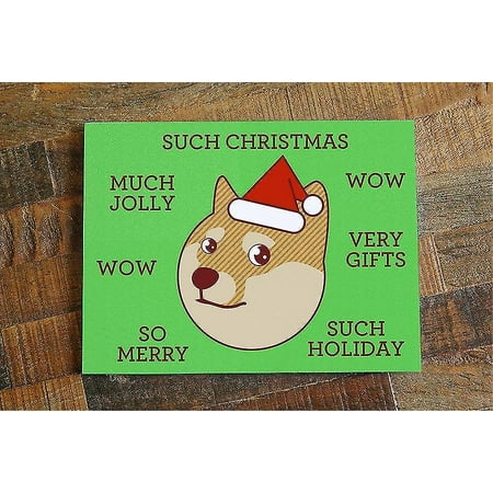 Greeting note cards funny shibe dog meme christmas card | Walmart Canada