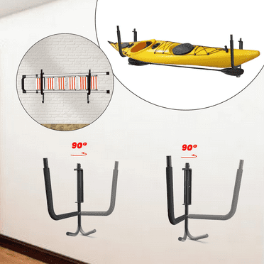 Piripara Gloss Red Folding Kayak Rack Storage Wall Mounted, Indoor ...