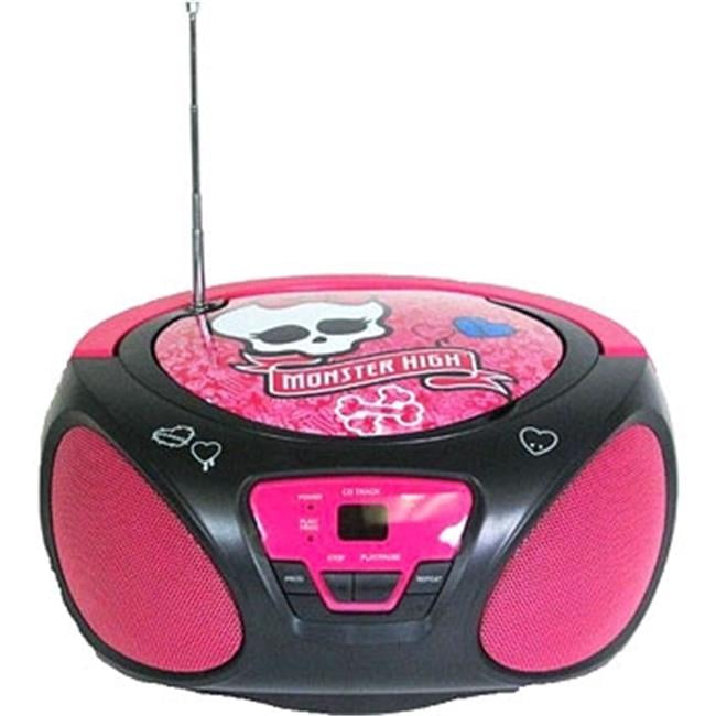 MONSTER HIGH 56049 Pink Am/Fm Radio and Cd Player Portable Boombox with ...