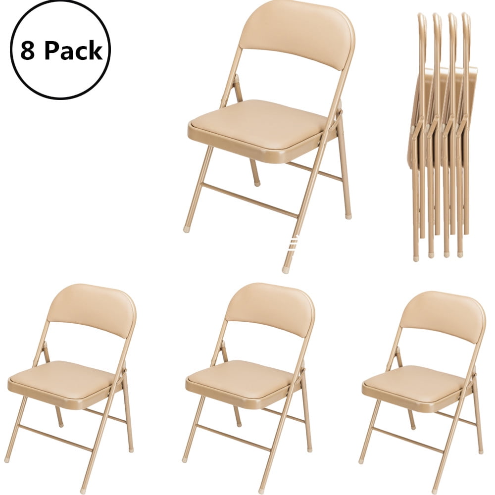 UBesGoo 4 6 8 12 Pack Folding Chairs Fabric Cushioned Padded Seat With ubesgoo-4-6-8-12-pack-folding-chairs-fabric-cushioned-padded-seat-with