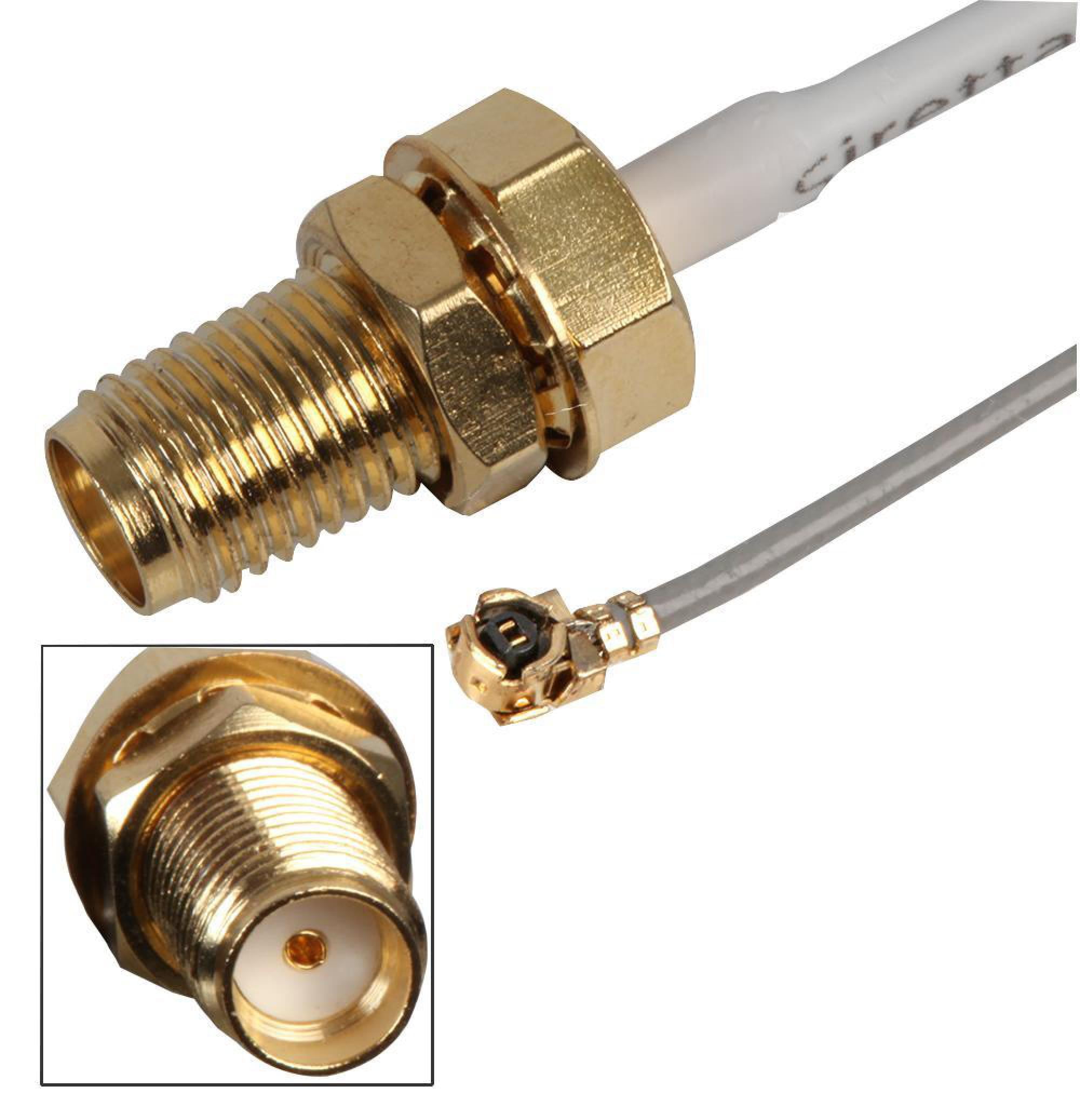 SIRETTA - 100mm UFL to SMA Bulkhead Socket - Walmart.com