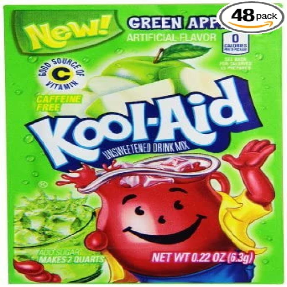 Green Apple Kool Aid Powdered Drink Mix (Pack of ) - Walmart.com
