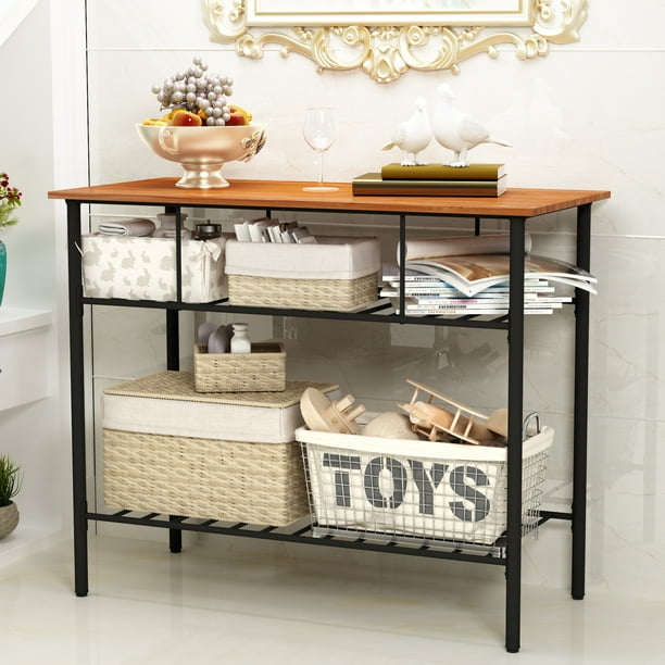 Sideboard Buffet Cabinet, Home Kitchen Counter Height Wooden Buffet ...