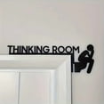 1pc Modern Metal Toilet Door Sign - Stylish Thinking Room Wall ...