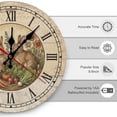 B49 Vintage Rabbit Portrait Durable Wooden Analog Wall Clock, Silent ...
