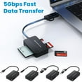 4 in 1 Card Reader USB 3.0/-C to Micro SD TF CF MS Compact Flash Card ...