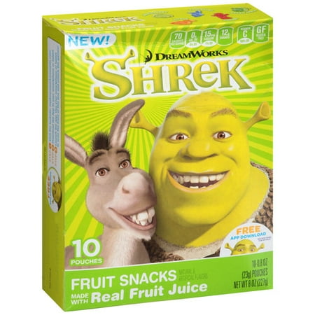 DreamWorks Shrek Fruit Snacks, 0.8 oz, 10 ct - Walmart.com