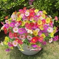 Alupssuc 20Pcs Artificial Flowers for Outdoors UV Resistant，No Fade ...