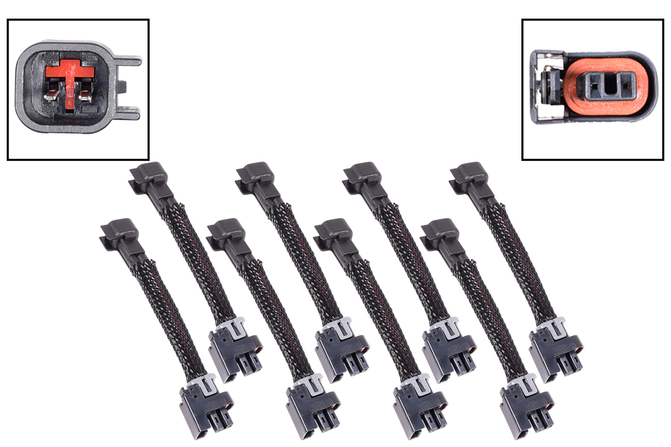 Wire Harness Adapter Compatible with USCAR EV6 to Mini Delphi Multec 2 ...