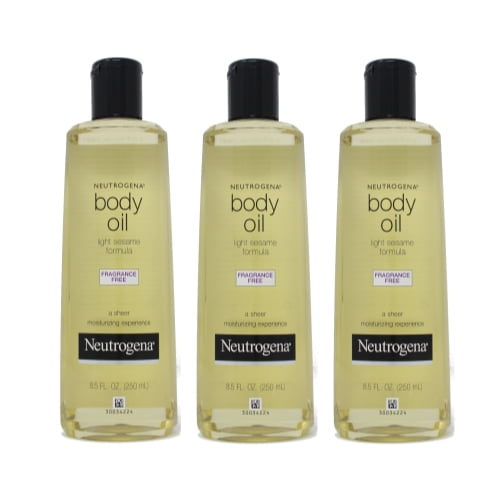 3 Pack Neutrogena Body Oil Fragrance Free Light Sesame Formula 8.5 ...