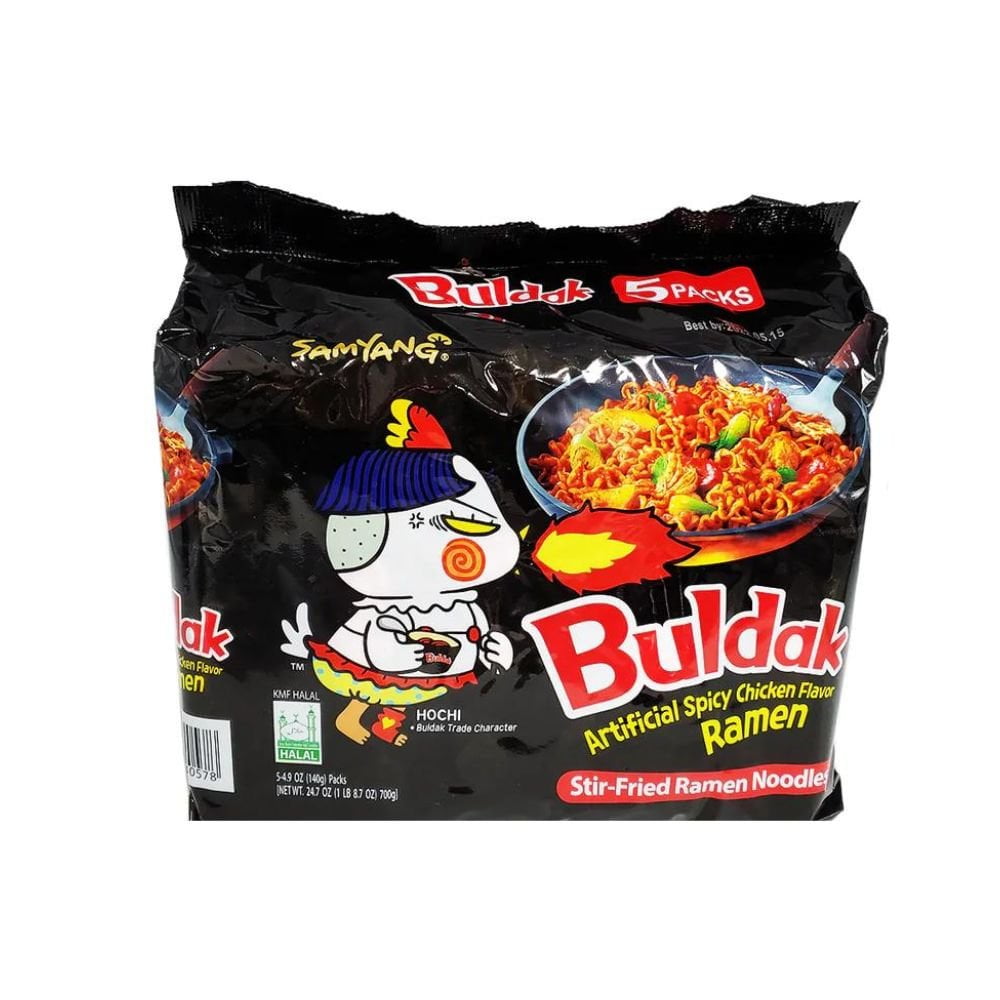 Buldak Artifical Spicy Chicken Flavour Ramen Noodles 700g - Walmart.com