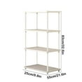 taicans Plastic 4-Tier Shelf,Plastic Storage Shelves Garage Shelf Heavy ...
