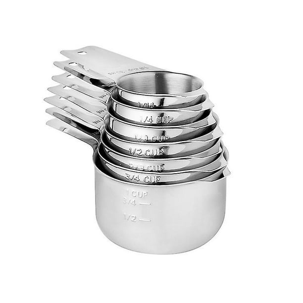 Lishi 7-Piece Stainless Steel Measuring Cup Set for Cooking and Baking ...