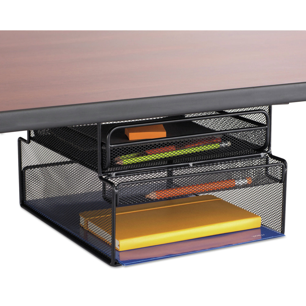 Onyx 12.33 in. x 10 in. x 7.25 in. Under Desk Hanging Organizer with ...