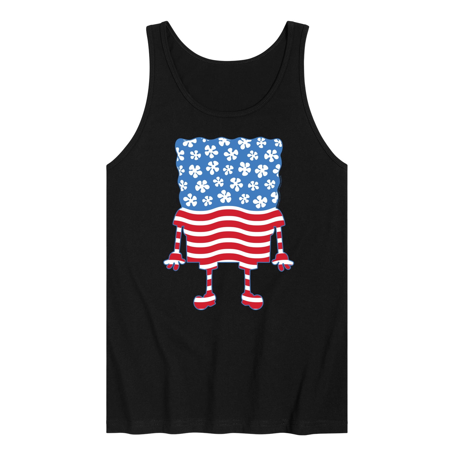 SpongeBob SquarePants - Silhouette Stars Stripes - Men's Jersey Tank ...