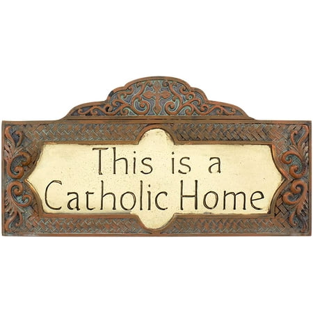 Elysian Gift Shop This is a Catholic Home Welcome Sign Over The Door or ...