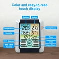 Digital Weather Station Clock Indoor Outdoor Weather Forecast Barometer ...