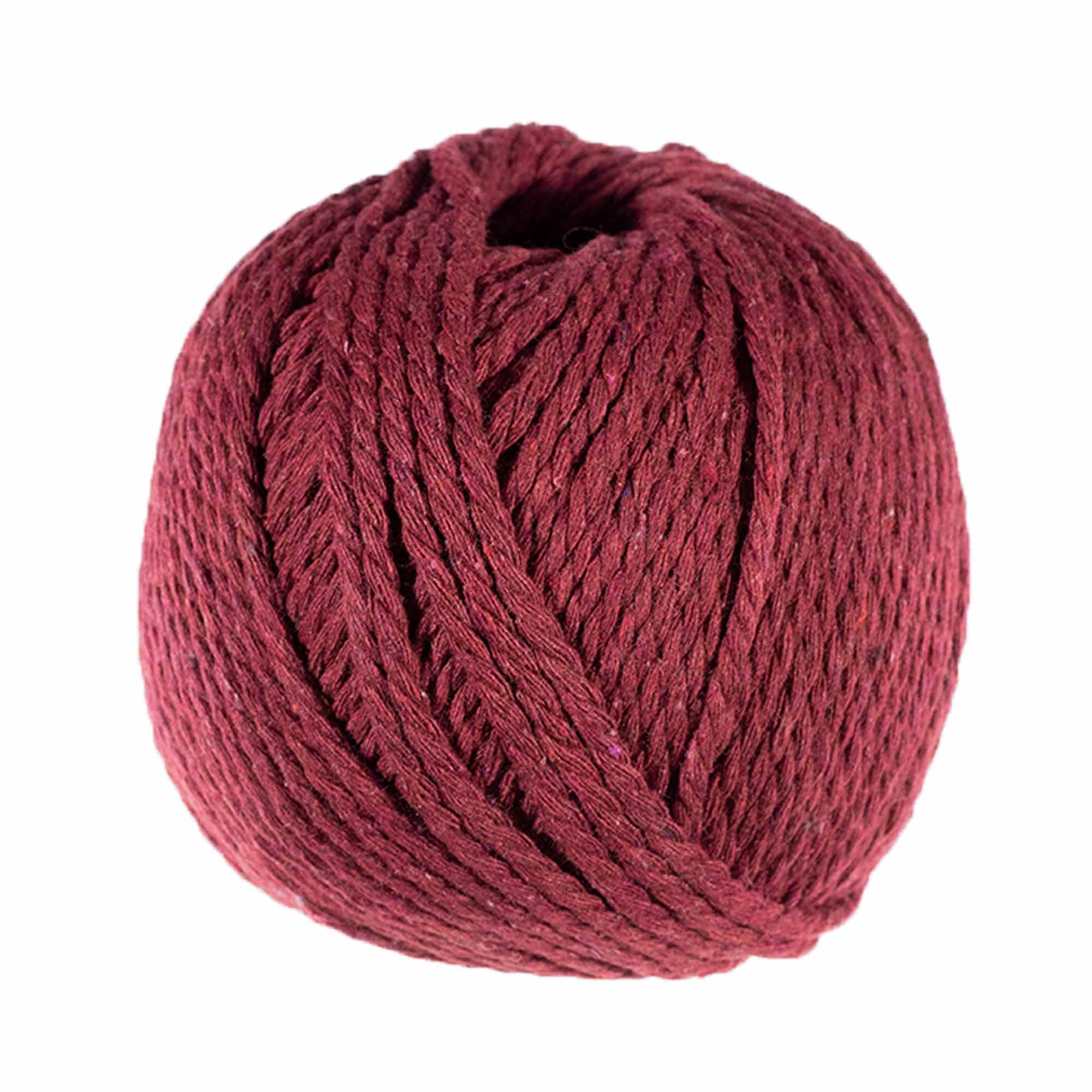 Craft County Cotton Rope - 3mm Diameter 50 Meter Skein in Vibrant ...