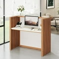Tribesigns Reception Desk with Counter, Modern 47 inch Small Front Desk ...