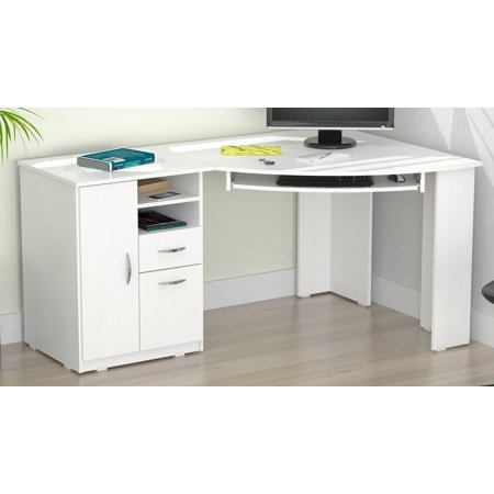 Inval Corner Computer Desk, Laricina White | Walmart Canada