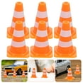 Landege 50pcs Mini Traffic Cones Road Street Signs Toys Traffic Barricade Toys Construction
