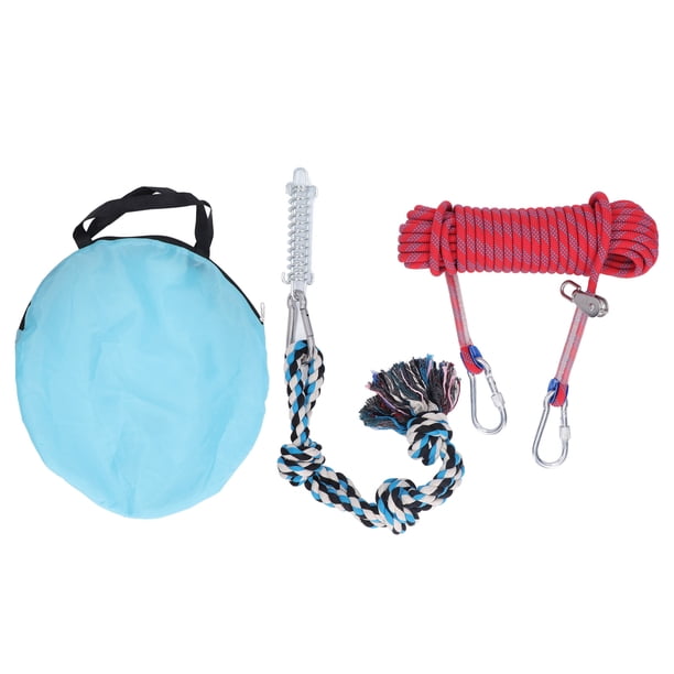 Spring Pole Dog Rope Toy, Durable Dog Tug Rope Toy Cotton Rope Rust ...