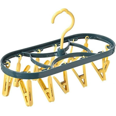 LuoHeng Clothesline Clips, Hanging Clothes Dryer With 12 Clipsmini ...