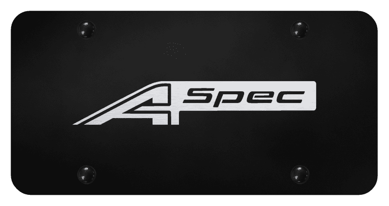 Acura A-Spec Laser Etched Logo License Plate (Black) - Walmart.com