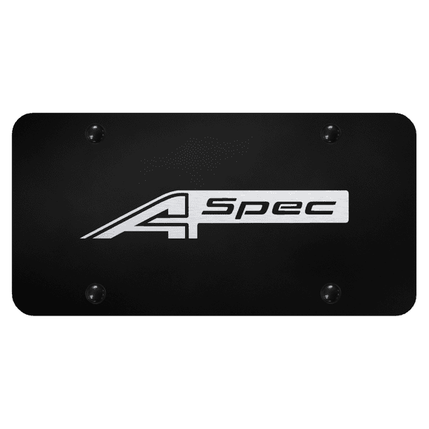 Acura A-Spec Laser Etched Logo License Plate (Black) - Walmart.com