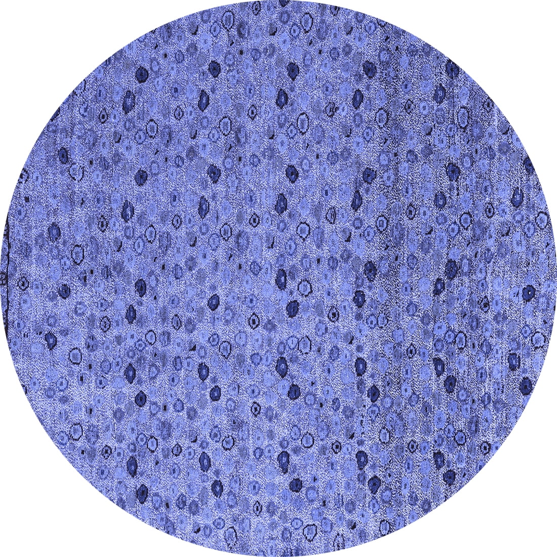 Ahgly Company Indoor Round Abstract Blue Modern Area Rugs, 7' Round ...