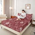 jejeloiu Western Vintage Paisley King Sheets,Rustic Pattern Bedding For ...