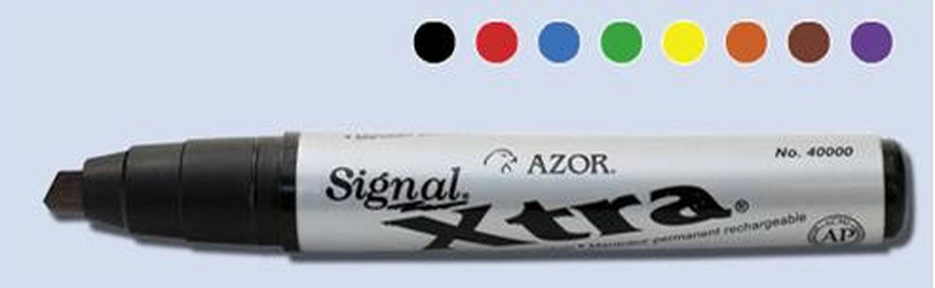 Marcador Permanente Negro AZOR 40001 Signal Xtra, Punta Gruesa Cincel ...