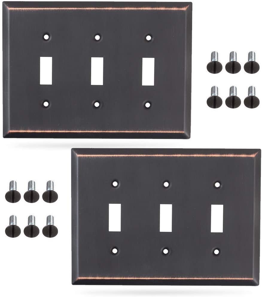 Sleeklighting 2 Pack Decorative Oil Rubbed Bronze Outlet Covers | 3 ...
