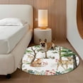 6ft Round Rug Spring Forest Animals Area Rugs for Living Room Bedroom ...