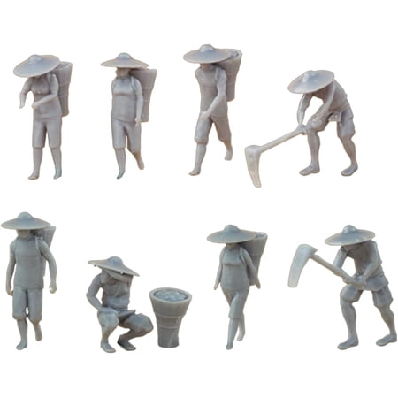 1/87 Scale Resins Farmer Figures For DIYs Scenics Modelings For Train ...
