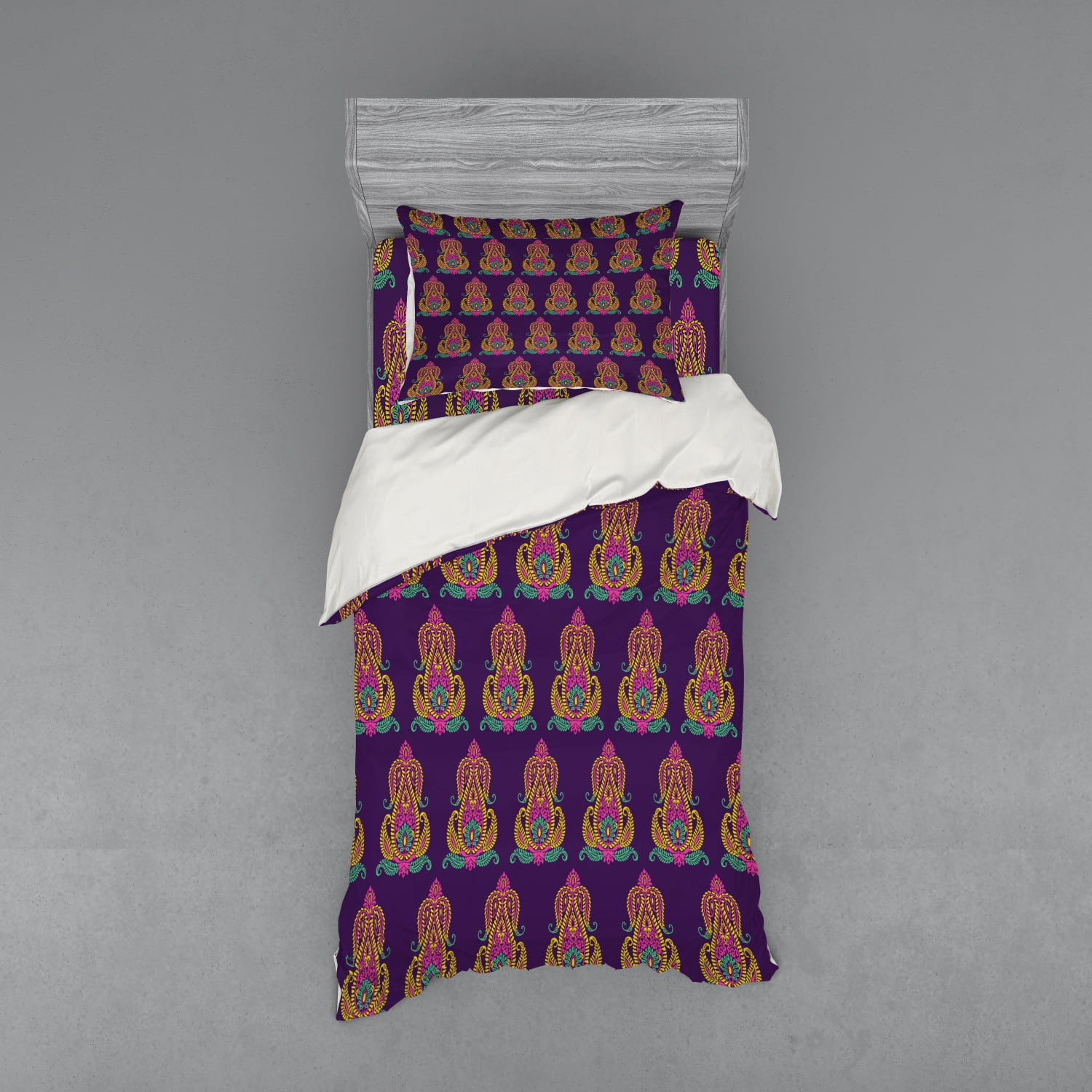 Ethnic Duvet Cover Set, Traditional Motifs in Cultural Ornamental ...