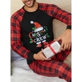 Family Matching Christmas Pajamas Letter Print Long Sleeve Tops and ...