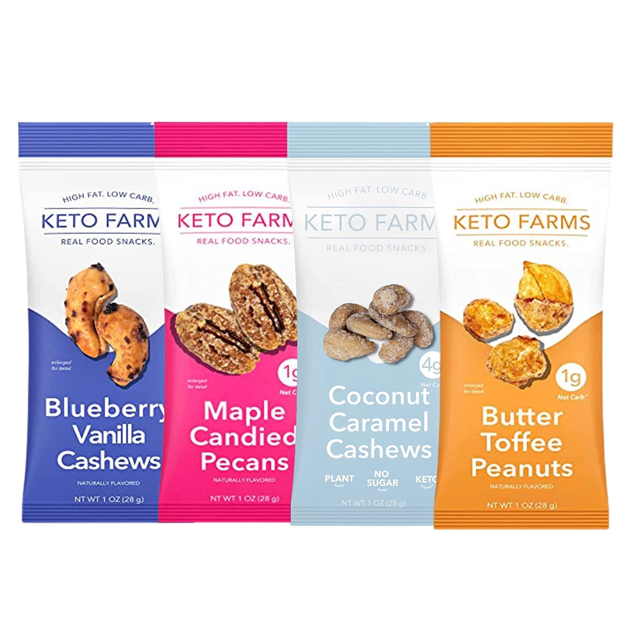 Keto Farms Healthy Low Carb Snack Packs, Maple Candied Pecans, Flavored ...