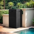 33 Gallon Outdoor Trash Can, Hideaway Garbage Bins with Tiered Lid ...