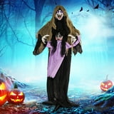 Costway Lighted and Animated Halloween Decoration 63” Outdoor ...