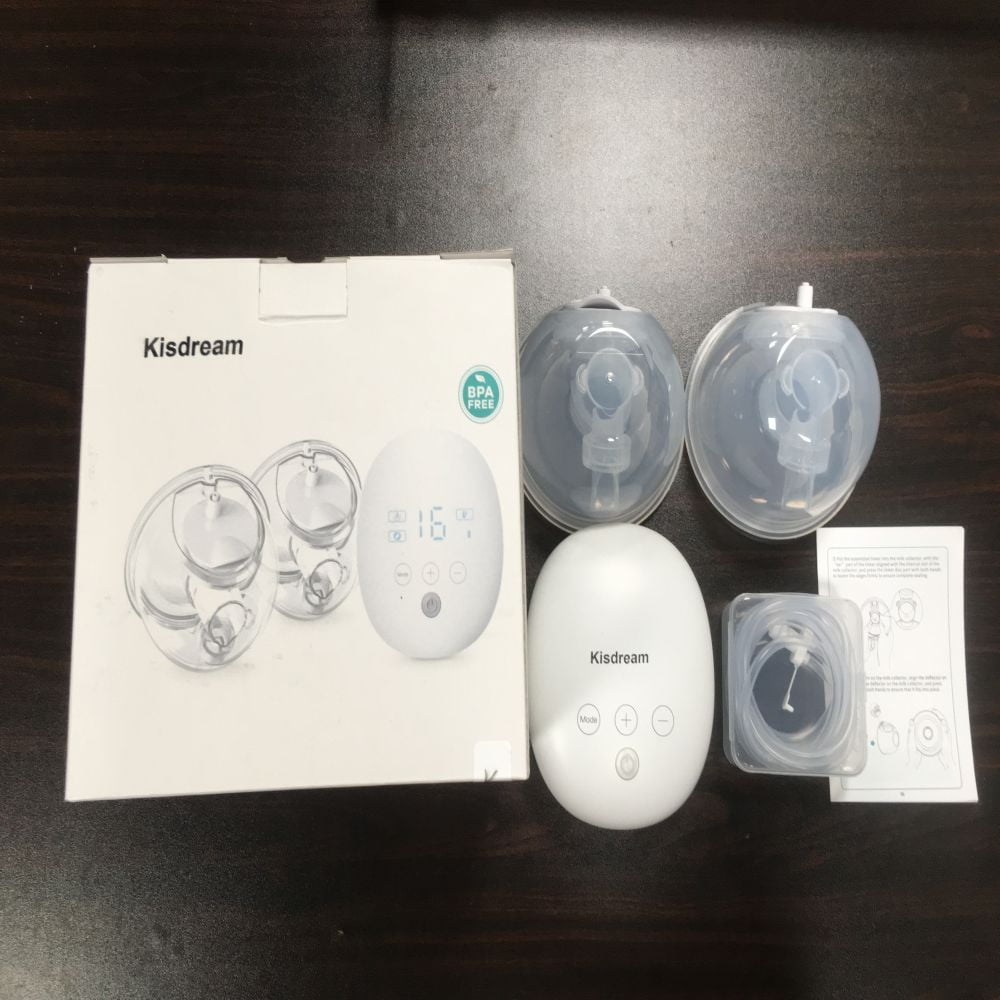 Extractor de leche eléctrico doble portátil Kisdream, extractor de leche silencioso, invisible ...