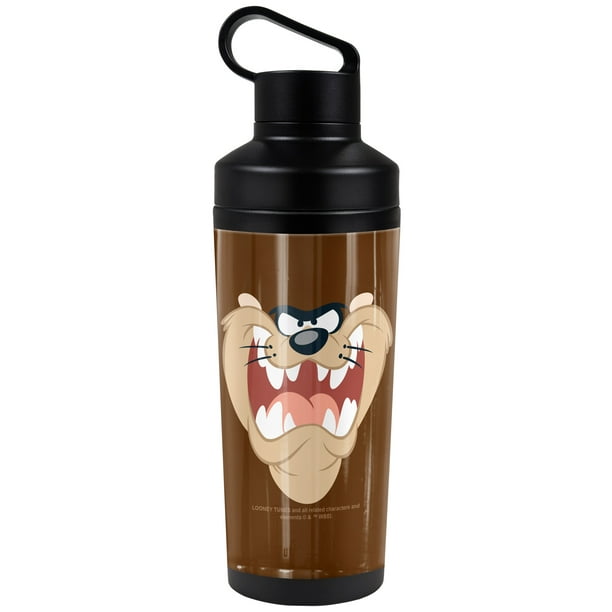 Looney Tunes Official Taz Face 18 oz Insulated Water Bottle, Leak ...