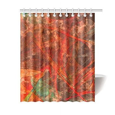 ARTJIA Modern Arrow Fletching Pattern Mustard Yellow Bathroom Shower ...