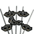 Big Dot of Happiness Masquerade - Paper Straw Decor - Carnival Mask ...