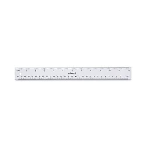 Clear Plastic Ruler, Standard/metric, 12" Long, Clear | Bundle of 10 ...