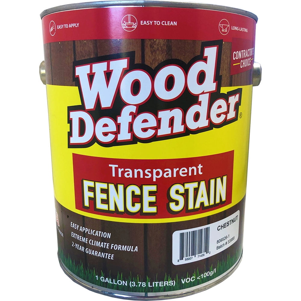 Wood Defender Transparent Fence Stain CHESTNUT gal - Walmart.com
