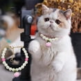 Purrfect Pet Necklace Adjustable Fake Pearl Decorative Bell Charm Cat ...