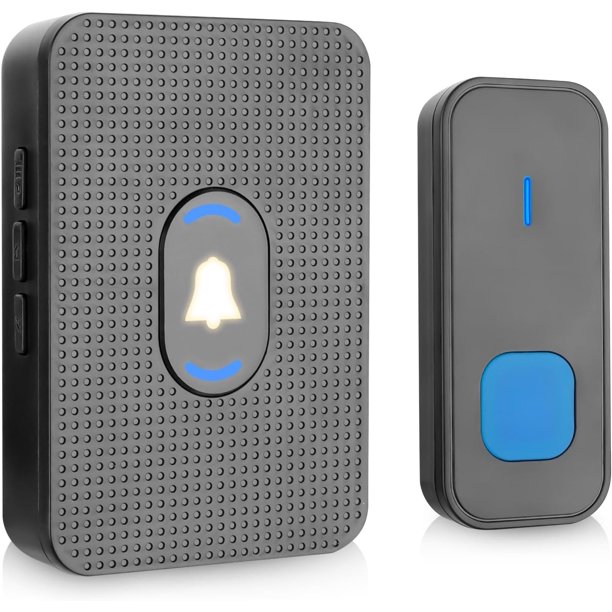 Timbre inalámbrico portátil e impermeable, alcance de 300 m, IP55, para ...