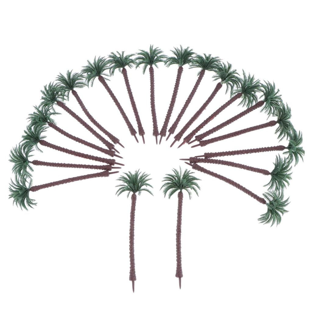 20 Model Palm Trees 5.5cm-13cm Z Gauge Layouts Railroad Garden ...